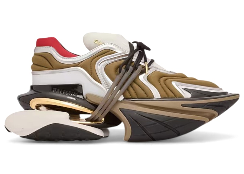 Balmain Unicorn Wave Low-Top Khaki Men's - FM1VI362KMRB - US