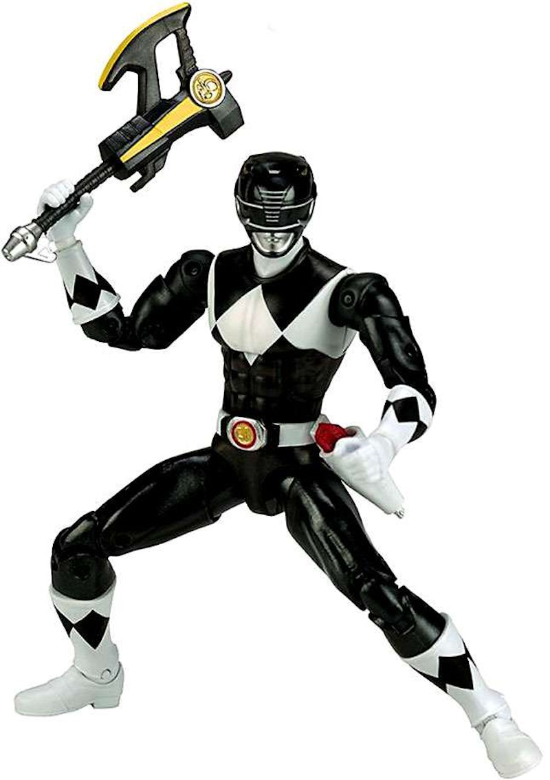 Bandai America Power Rangers Legacy Black Ranger Metallic, MMPR Action ...