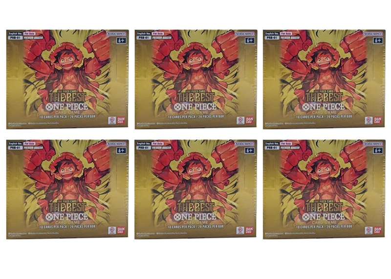 Bandai One Piece The Best (Asia Ver.) Premium PRB-01 Booster Box 6x Lot ...