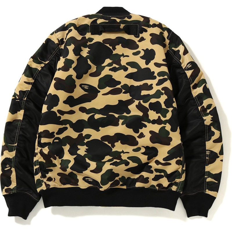 BAPE 1st Camo Light Bomber Jacket Yellow Men's - FW18 - US