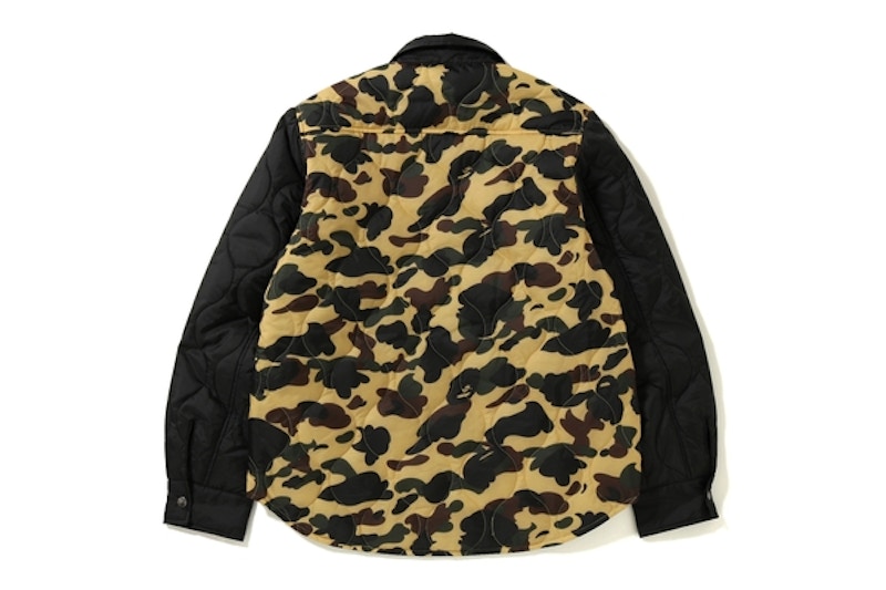 BAPE 1st Camo Quilting Jacket Yellow Men's - FW18 - US