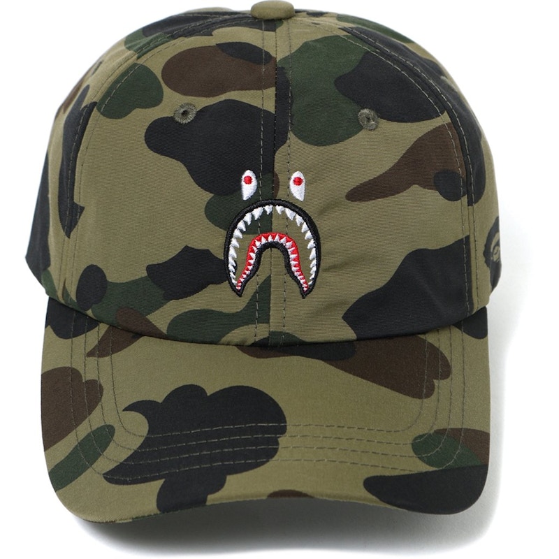 BAPE 1st Camo Shark Panel Cap Green Men's - FW18 - US