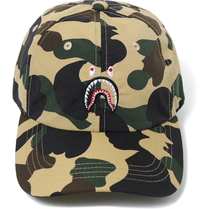 BAPE 1st Camo Shark Panel Cap Yellow Men's - FW18 - US