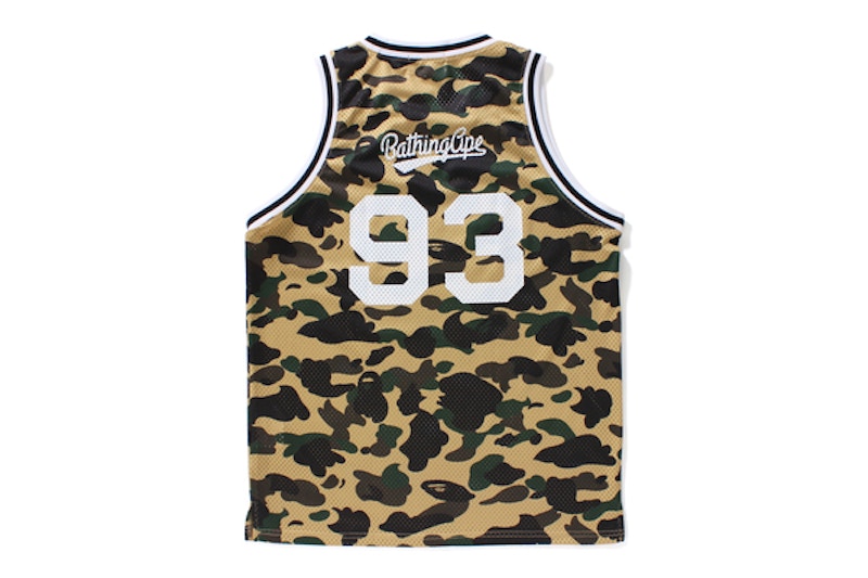BAPE 1st Camo Basketball Tank Top Yellow Camo Men's - US