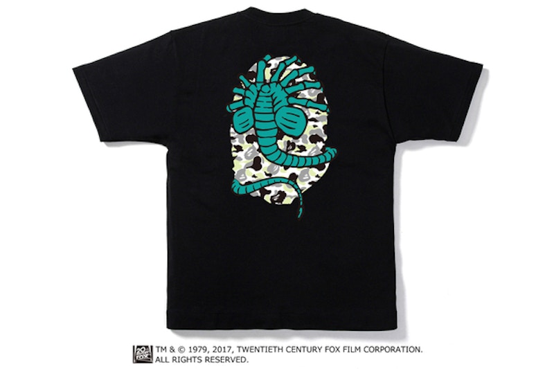 BAPE Alienalien Big Ape Head Face Hugger Tee Black Men's - US