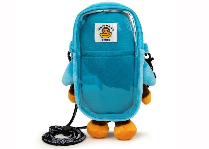 Bape Baby Milo Plush Shark Mobile Bag Blue in Cotton - US