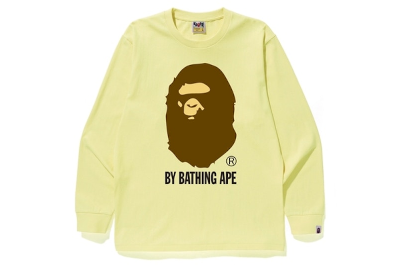 BAPE By Bathing L/S Tee Yellow Men's - US