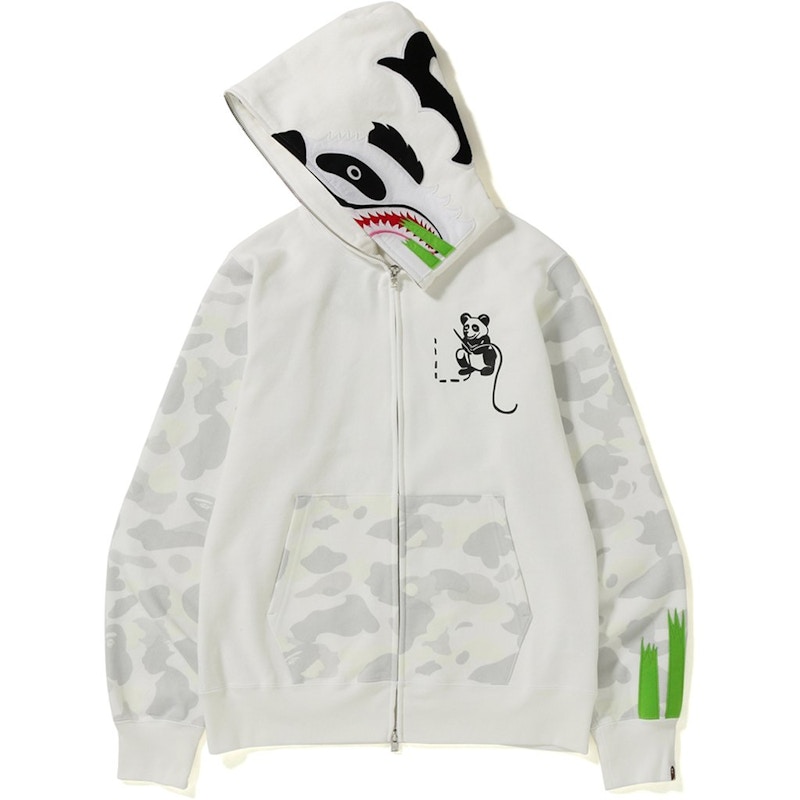 BAPE City Camo Panda Full Zip Hoodie White Men's - FW18 - GB