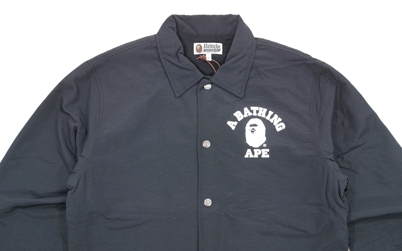 BAPE College Logo Coach Jacket Black Men's - US