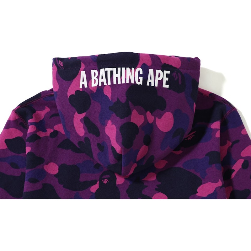 BAPE Color Camo College Pullover Hoodie Purple Men's - SS19 - US