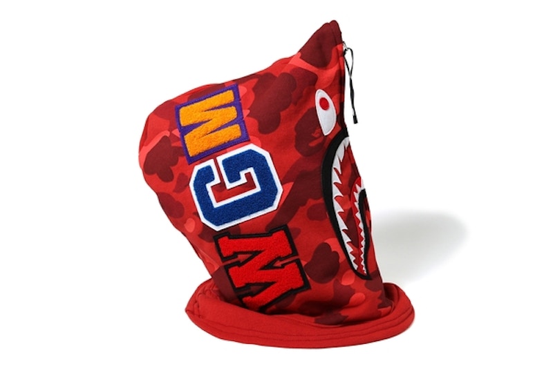 BAPE Color Camo Shark Face Mask Red Men's - FW18 - US