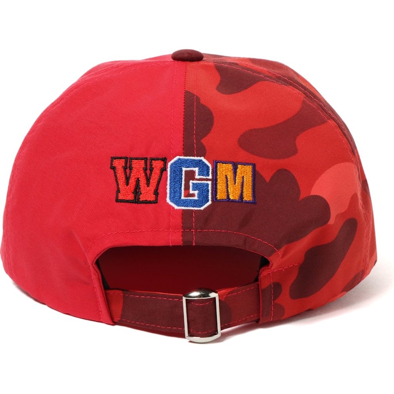 BAPE Color Camo Shark Panel Cap Red Men's - SS19 - US
