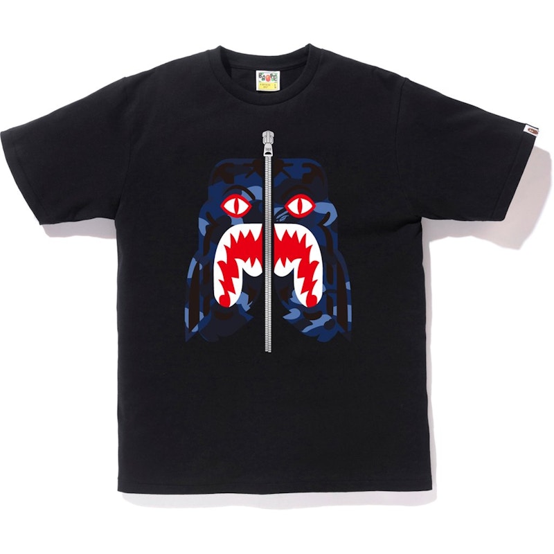 BAPE Color Camo Tiger Tee Black/Blue - SS19 Men's - US