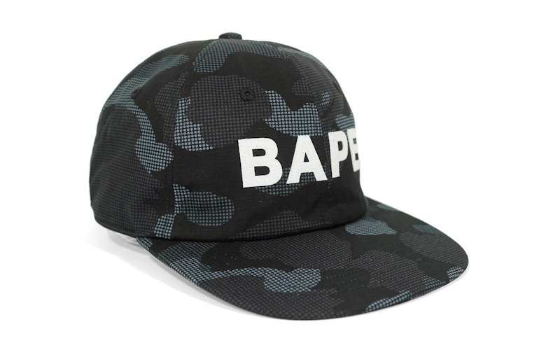 BAPE Dot Camo BAPE Logo Snapback Black 남성 - KR