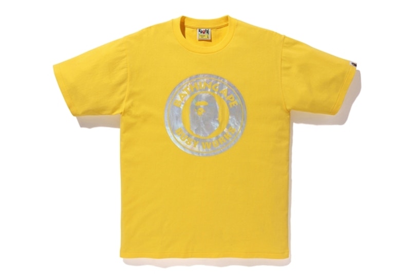 BAPE Hologram Busy Works Tee Yellow Men's - FW18 - US