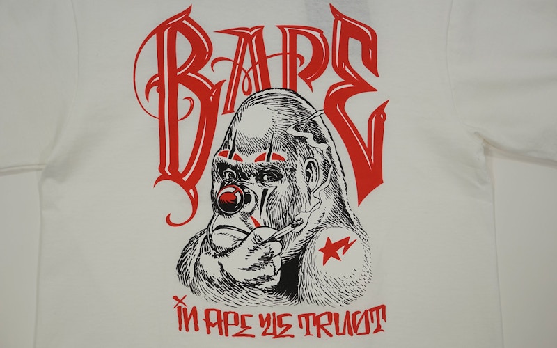 BAPE X Undefeated;Mr Cartoon In Ape We Trust Tee White - US