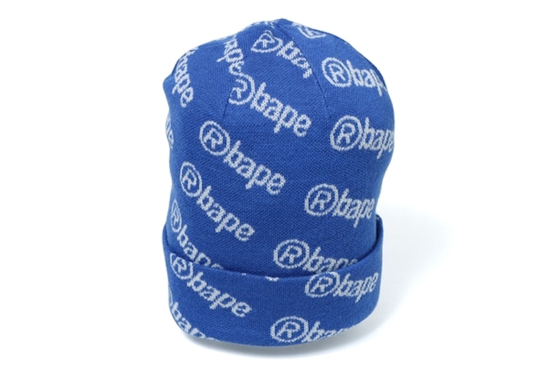 BAPE Logo Knit Cap Blue Men's - FW18 - US