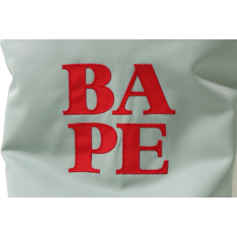 BAPE Majestic Satin Varsity Jacket Jacket Gray Men's - US