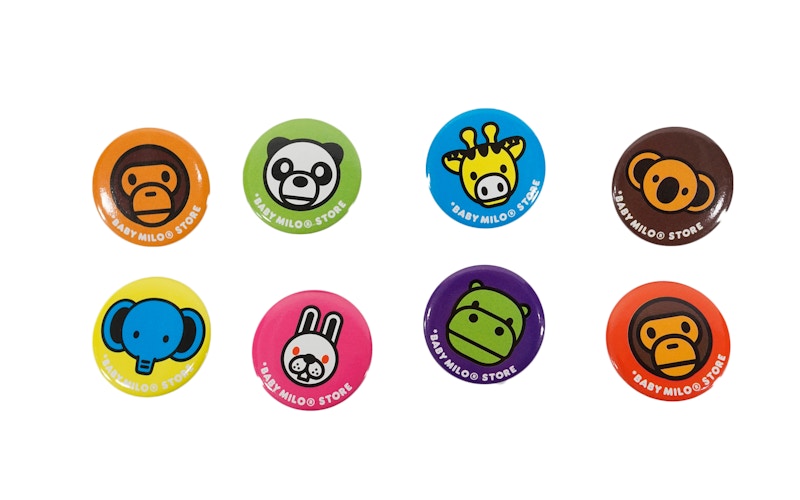 BAPE Milo & Animals Badge Set of 2 Multi - US