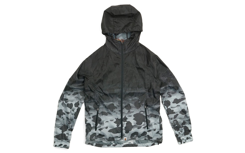 BAPE Noise Camo Light Weight Hooded Windbreaker Black Men's - US