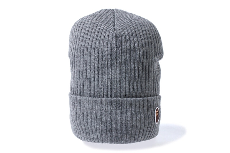 BAPE One Point Knit Cap Gray Men's - US