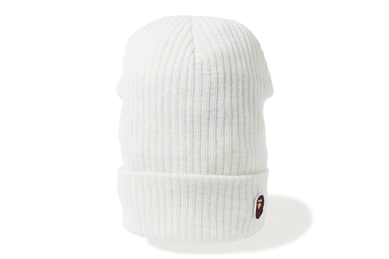 BAPE One Point Knit Cap White Men's - US