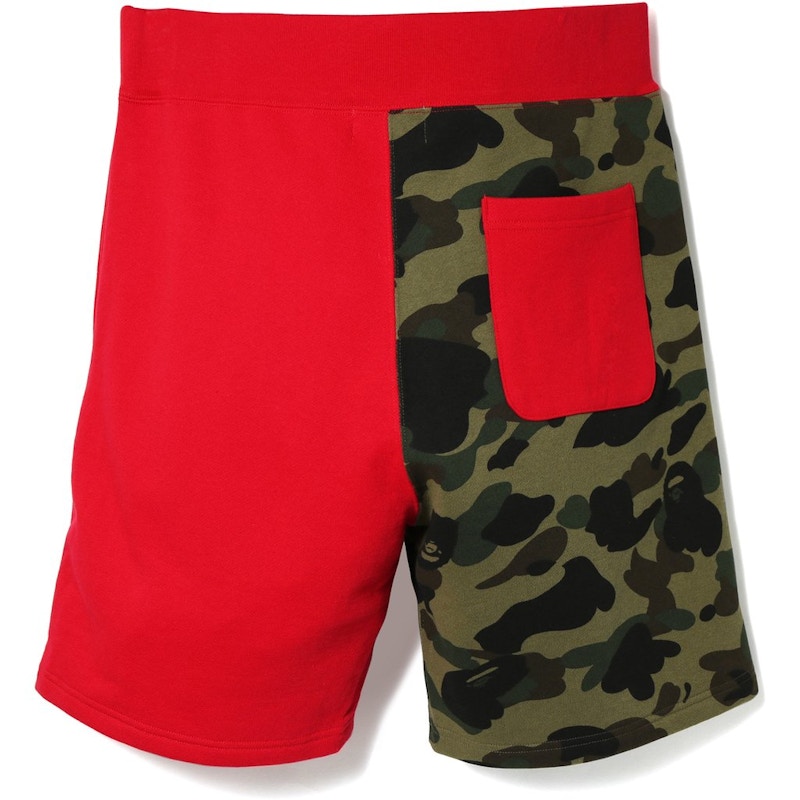 BAPE Shark Sweat Shorts Red - SS18