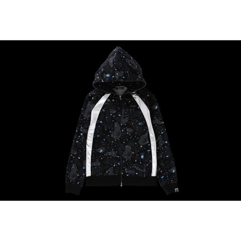 BAPE Space Camo Raglan Full Zip Hoodie (Ladies) Black - US