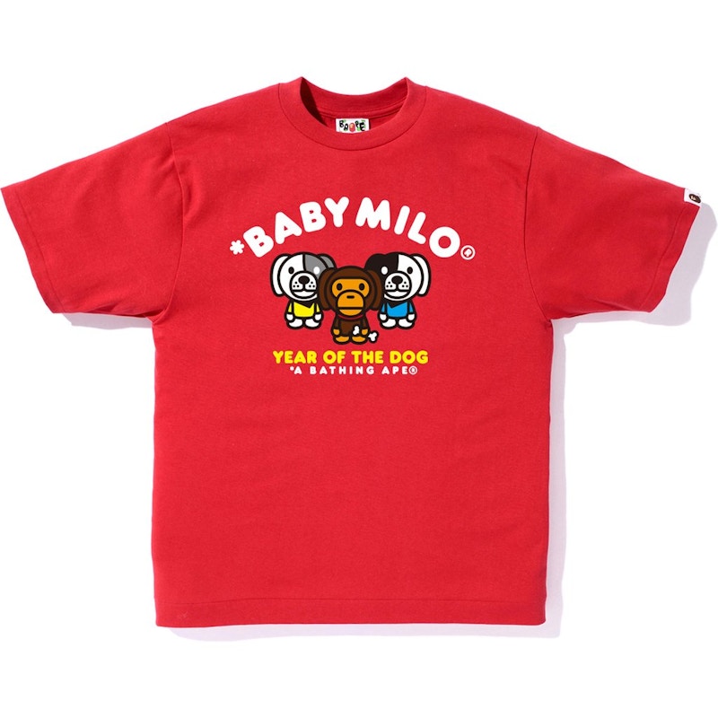BAPE Year of the Dog Milo Tee Tee Red Men's - US