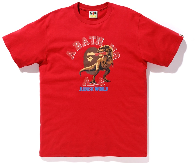 BAPE x Jurassic World Raptor College Tee Red Men's - SS18 - US