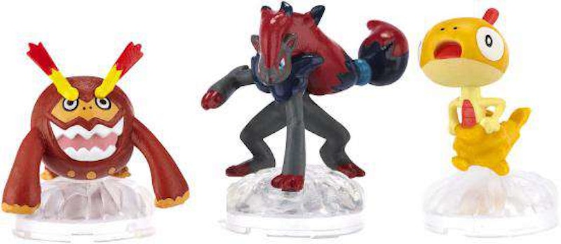 Basic Fun Pokemon Series 3 Catcher Zoroark, Darmanitan & Scraggy Figure ...