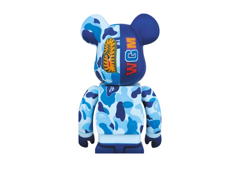 Bearbrick BAPE Camo Shark Hoodie 10th Anniversary 1 Blue - US