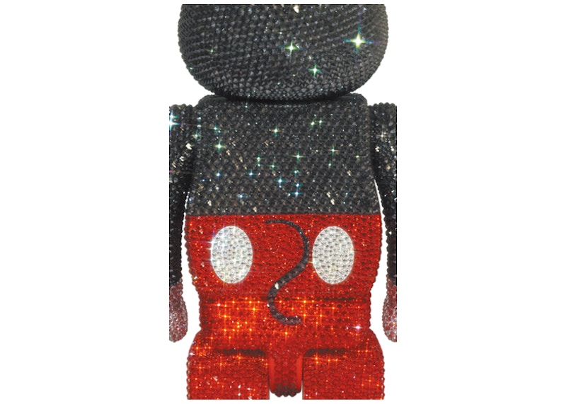 Bearbrick Crystal Decorate Mickey Mouse 400% Red & White Ver. - US