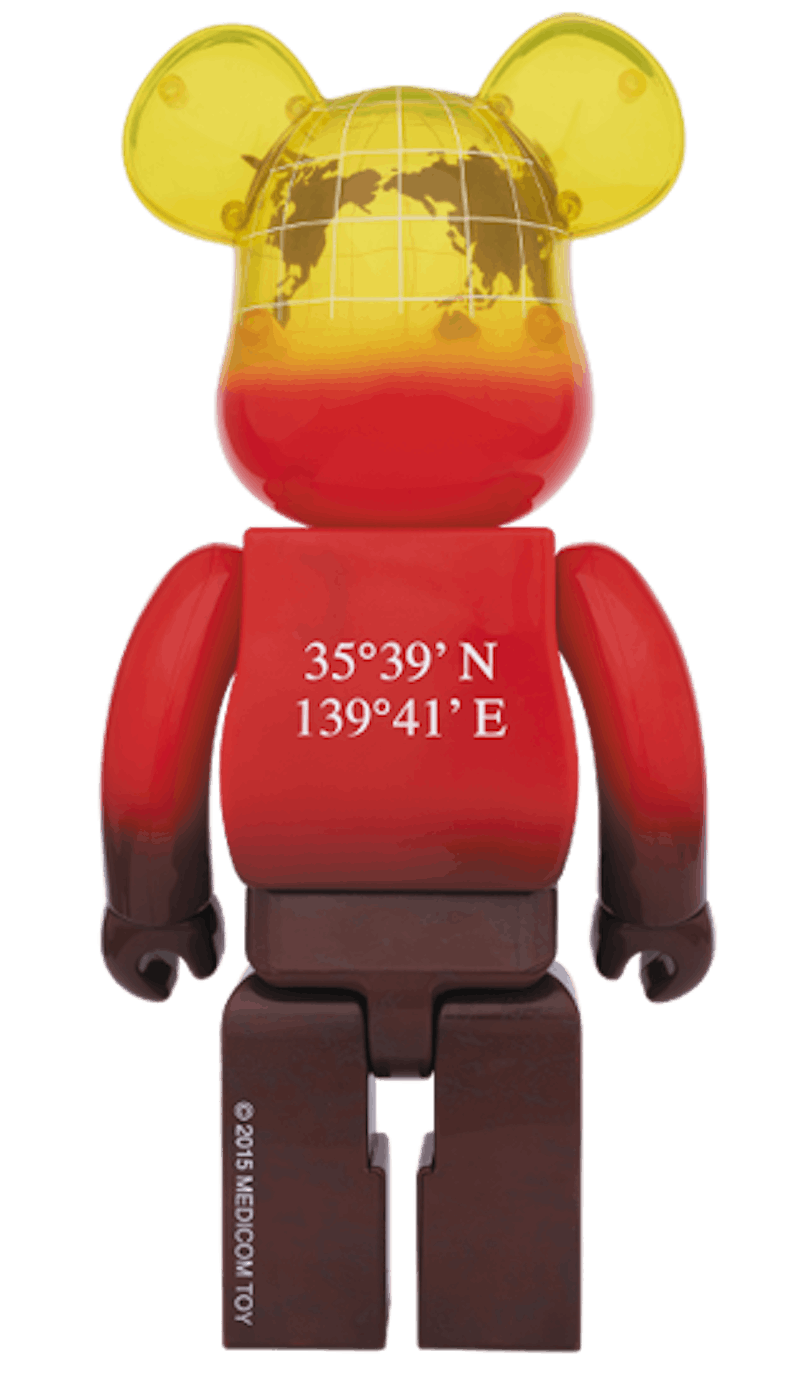 Bearbrick Earth Volcano 400% Red - US