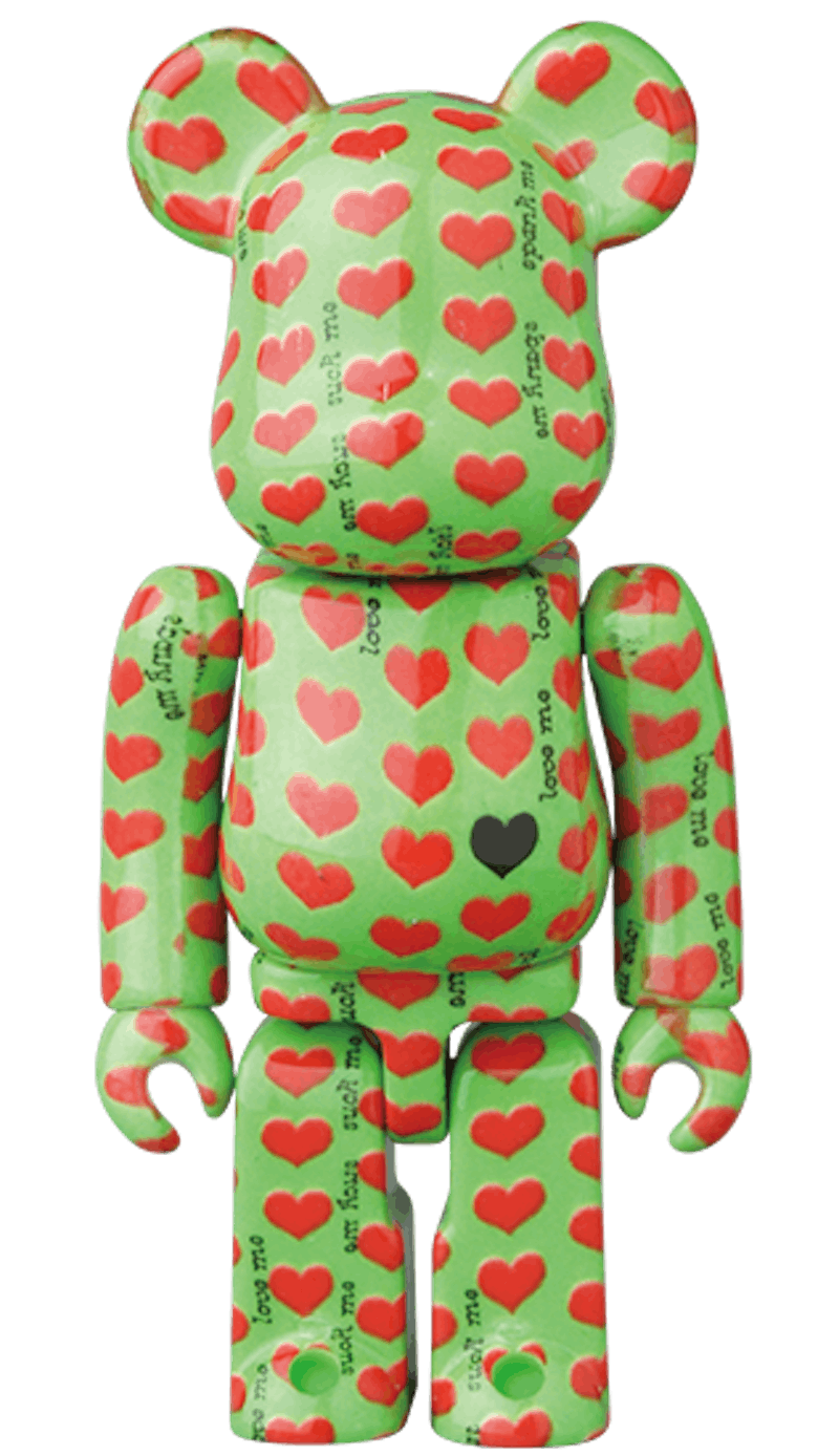 Bearbrick Green Heart 100% & 400% Green - US