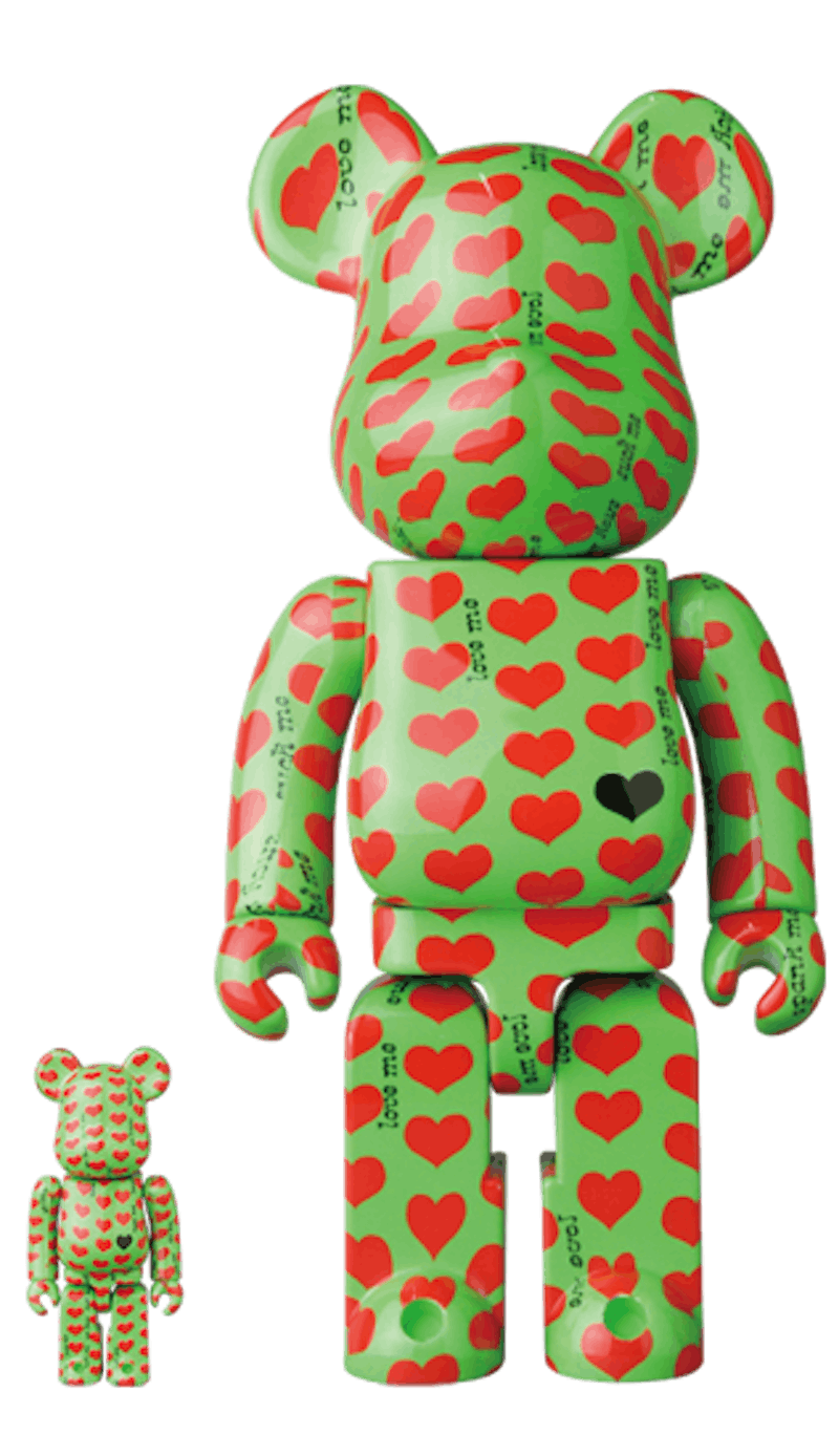Bearbrick Green Heart 100% & 400% Green - 2019