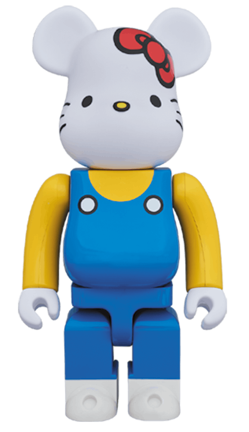 Bearbrick Hello Kitty (Blue Overall Ver.) 400% White - US