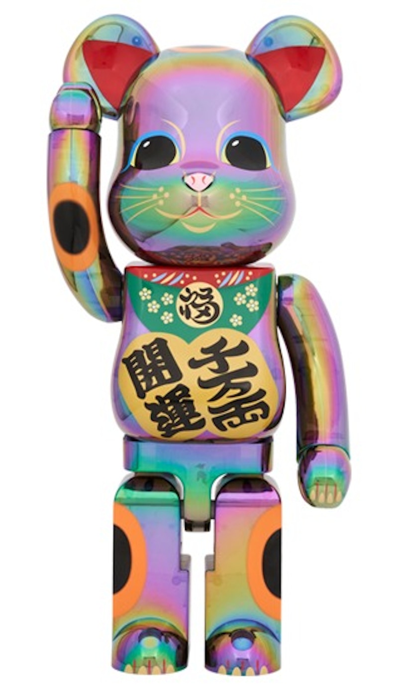 Bearbrick Lucky Cat Good Luck Ten Million Ryo Black Transparent Plating ...