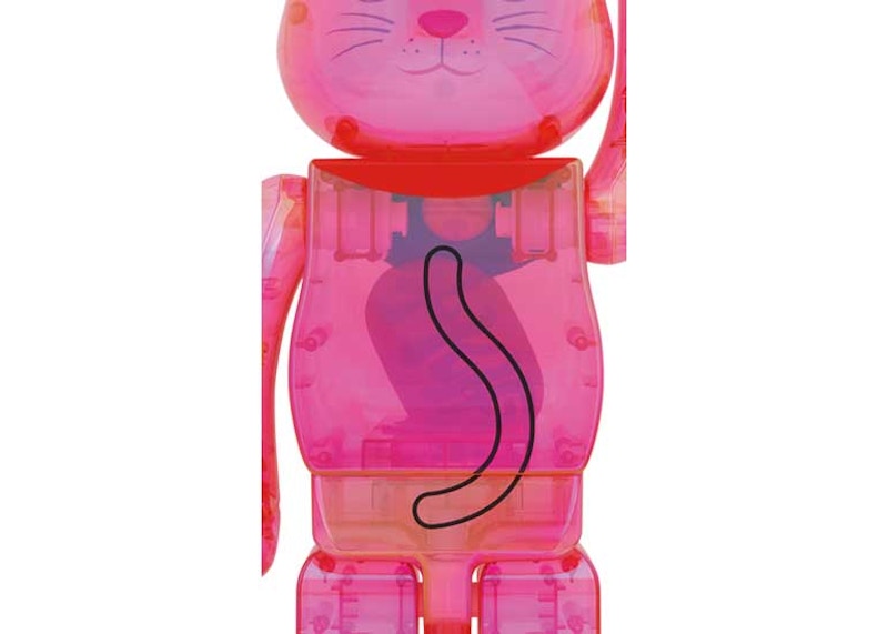 Bearbrick Maneki Neko 1000% Pink Transparent Plating - US