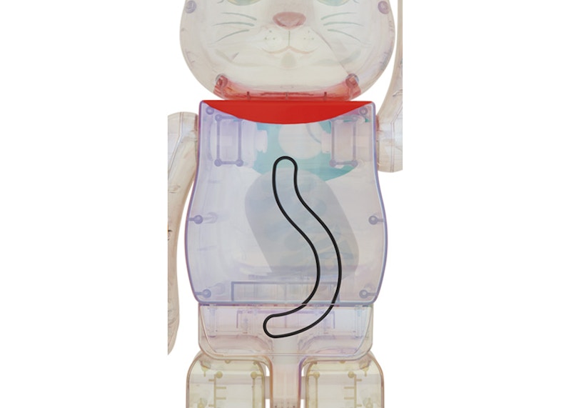 Bearbrick Maneki Neko 1000% Transparent Plating - US