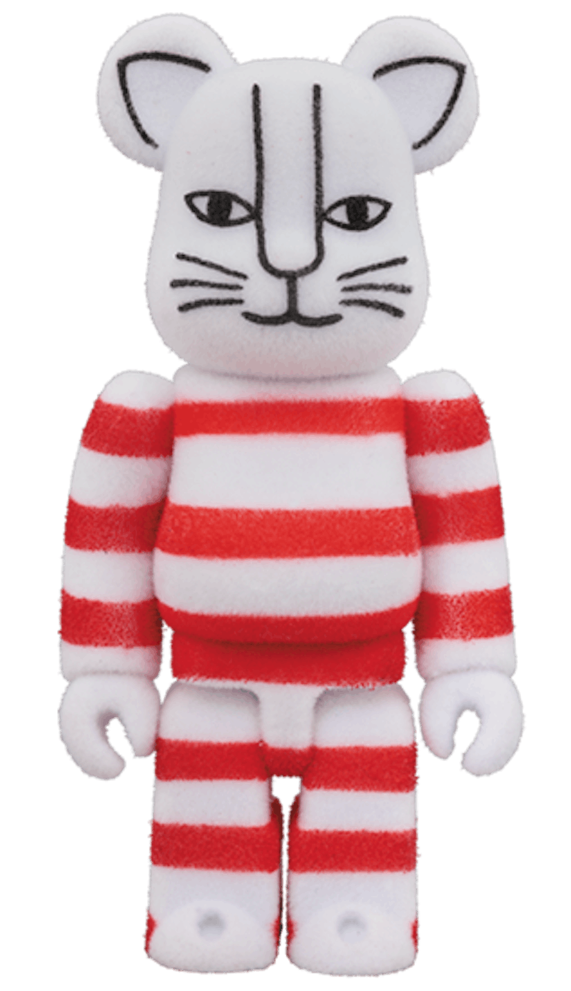 Bearbrick Mikey Flocky Ver. 100% & 400% Set White/Red - US
