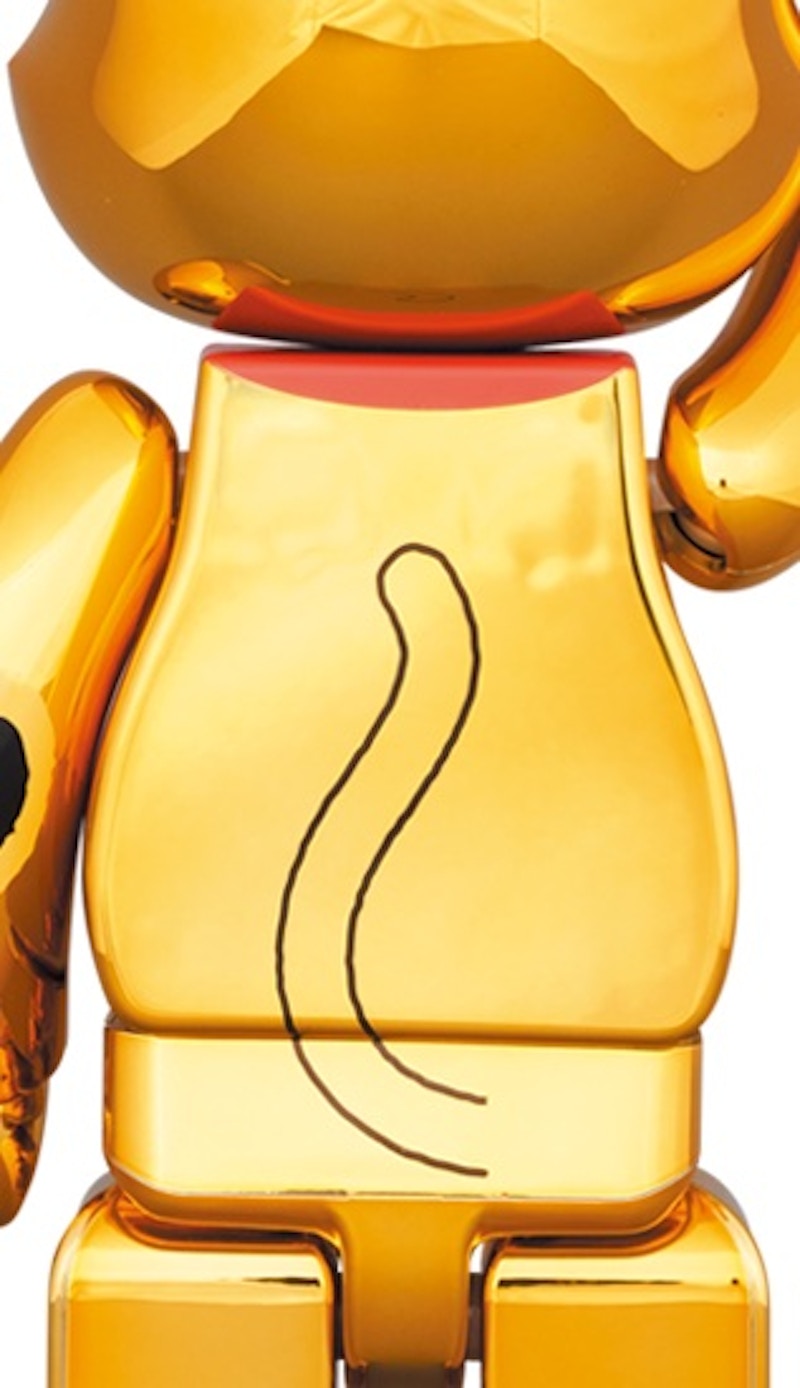 Bearbrick Nyabrick Lucky Cat 100% & 400% Set Gold Plated - US