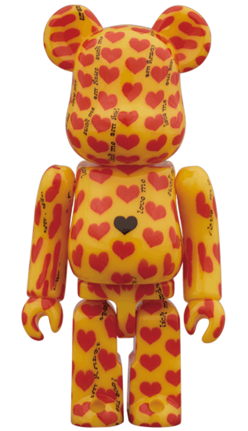 Bearbrick Yellow Heart 100% & 400% Set Yellow - US