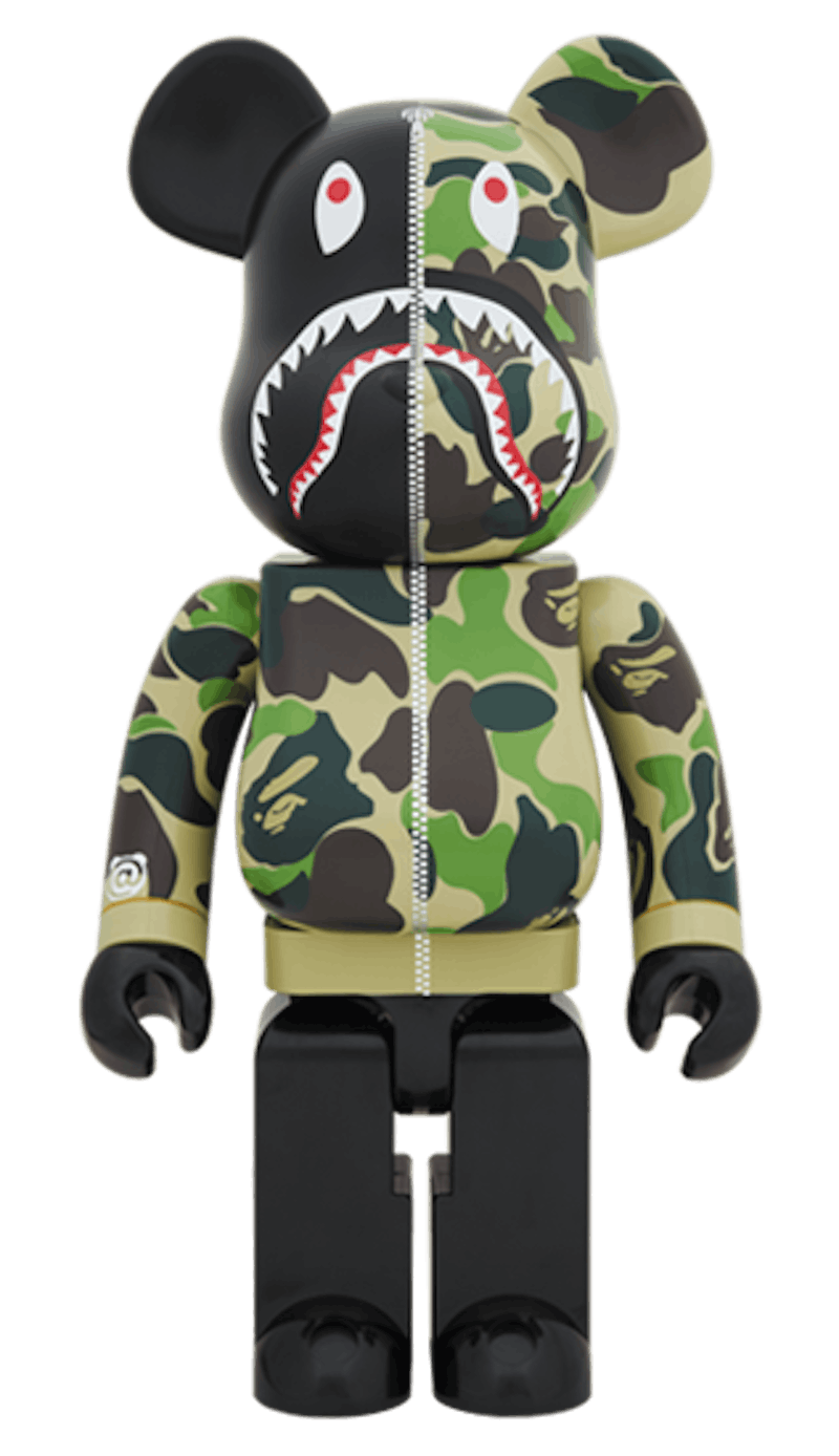 Bearbrick x Bape Camo Shark 2018 Version 1000% Green - 2018