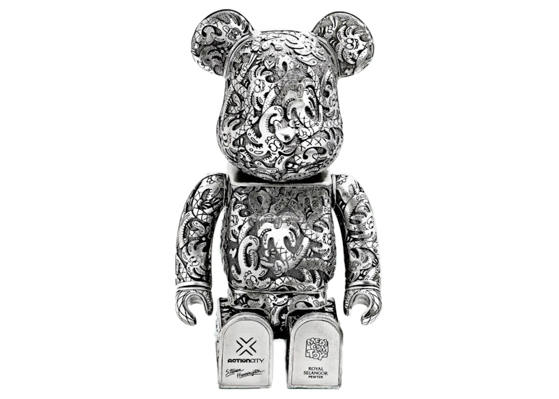 Bearbrick x Steven Harrington x Action City x Royal Selangor Metal 400% ...