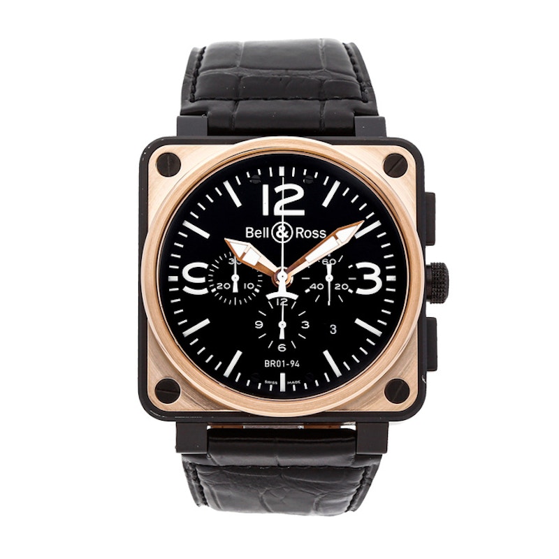 Bell and Ross BR01-94 Officer Chronograph BR01-94-OFFICER 46mm in PVD - GB