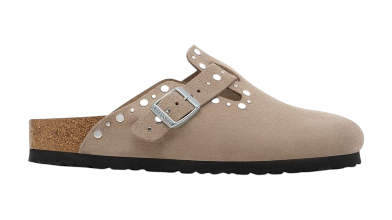 Birkenstock Boston Rivets Suede Leather Taupe Men's - 1030437/1030418 - US