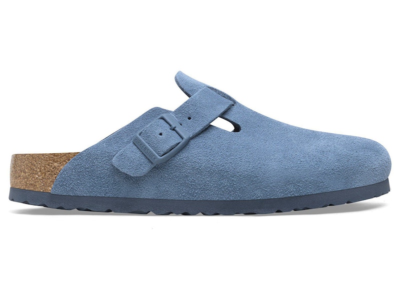 Birkenstock Boston Soft Footbed Suede Elemental Blue Men's - 1027649/ ...