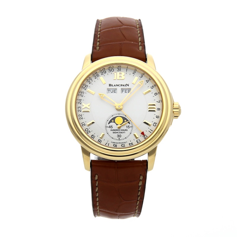 Blancpain Leman Complete Calendar 2763-1418-53 38mm in Yellow Gold - US