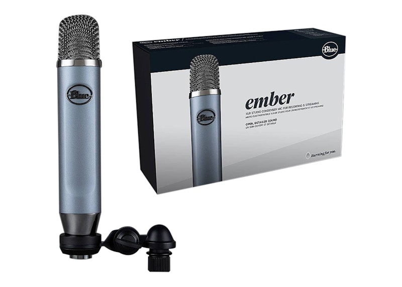 Blue Ember XLR Wired Cardioid Condenser Microphone 988-000379 Gray - US